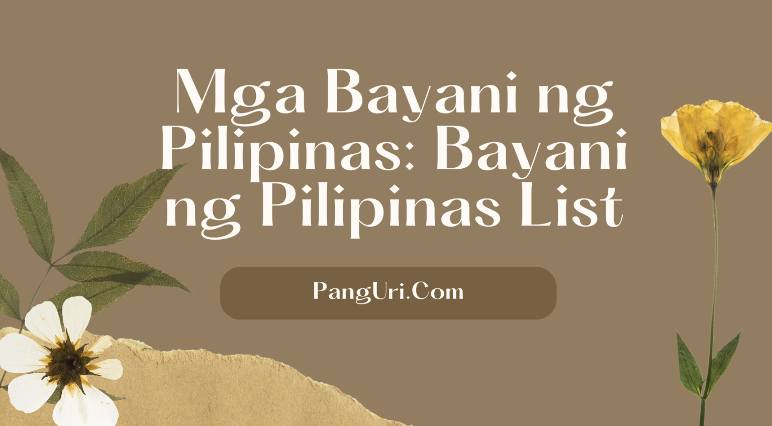 Mga Bayani ng Pilipinas: Bayani ng Pilipinas List - PangUri.Com